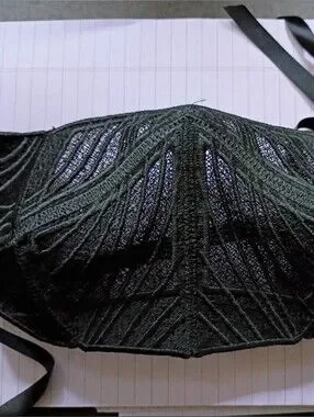 Phantomasy | Accessories | Black Embroidered Lace Face Mask | Poshmark